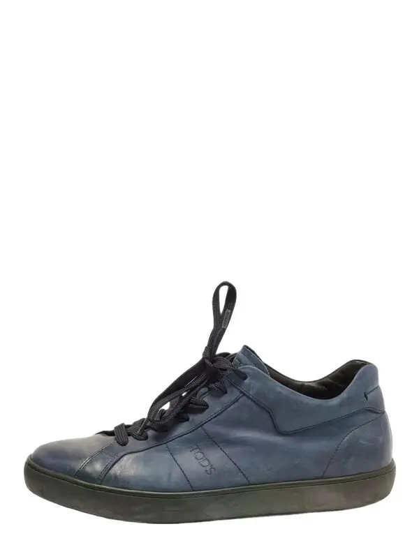 TOD'S Lace-up Leather Sneakers - Blue