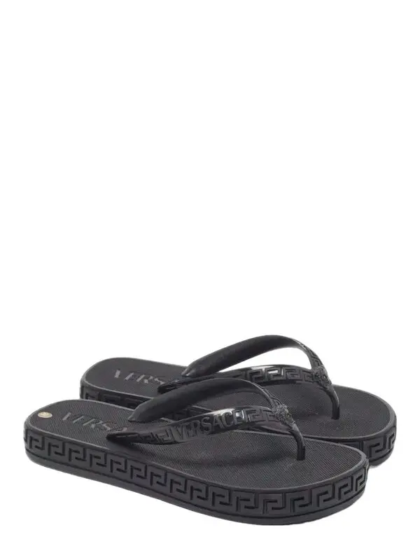 Versace Medusa Thong Sandals - Black