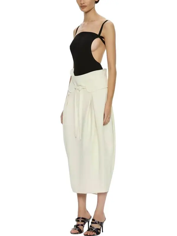 Christopher Esber Virelle Cocoon Midi Skirt - Neutrals