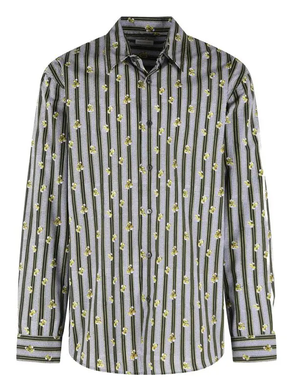 Dries Van Noten Caper' Lilac Cotton Shirt - Multicolor