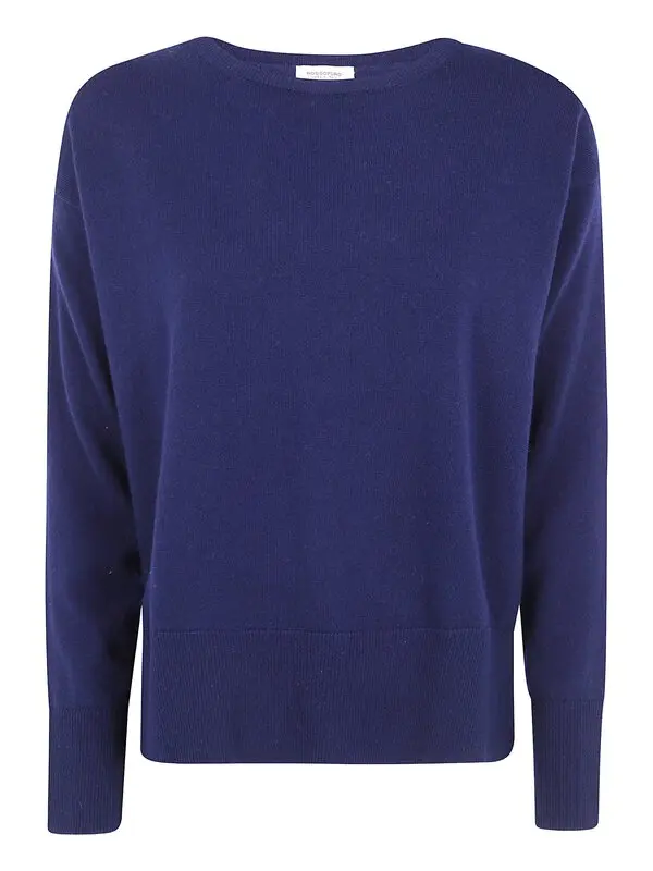 Rossopuro Sweater Long-sleeved Boat Neckline - Blue