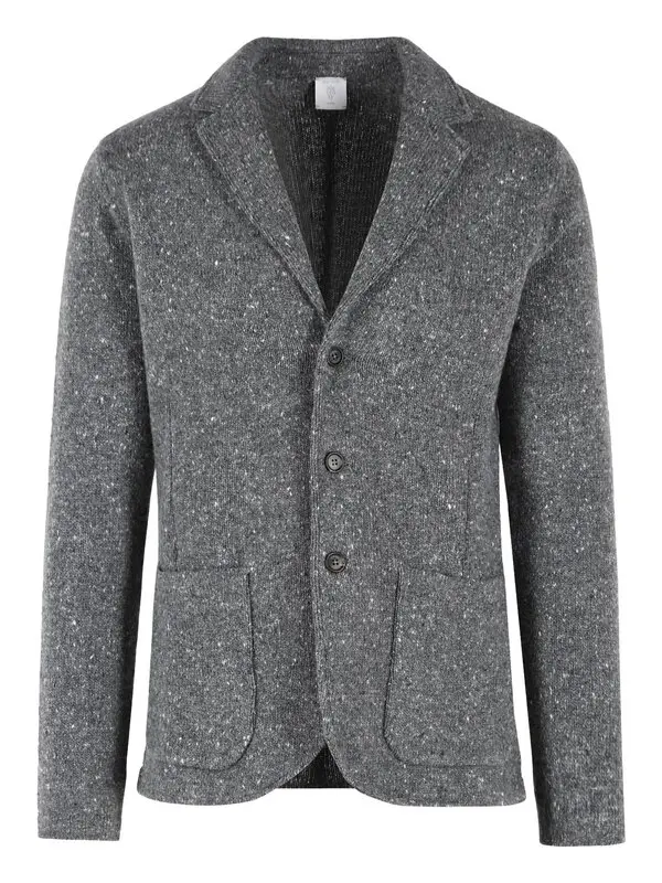 Eleventy Grey Wool And Cashmere Blend Blazer - Gray