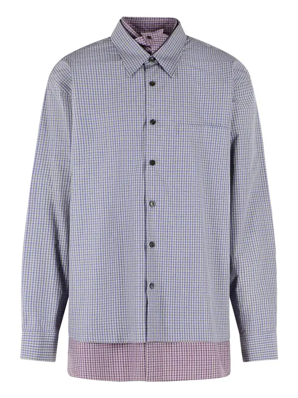 Dries Van Noten Navy Cotton Shirt - Blue