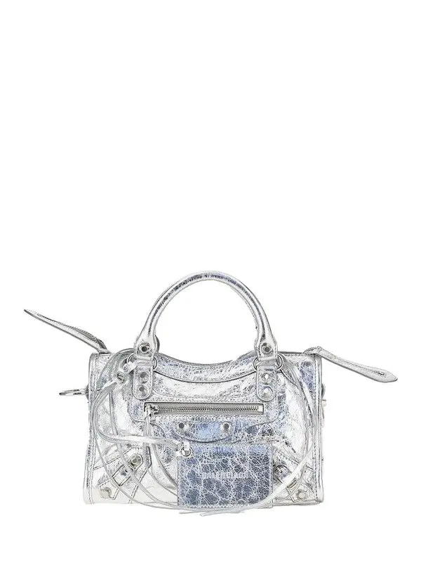 Balenciaga Arena Leather 'le City' Mini Bag - Silver