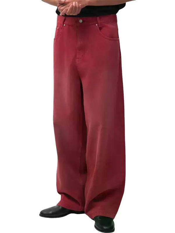 ARTE ANTWERP Faded Baggy-fit Jeans - Red