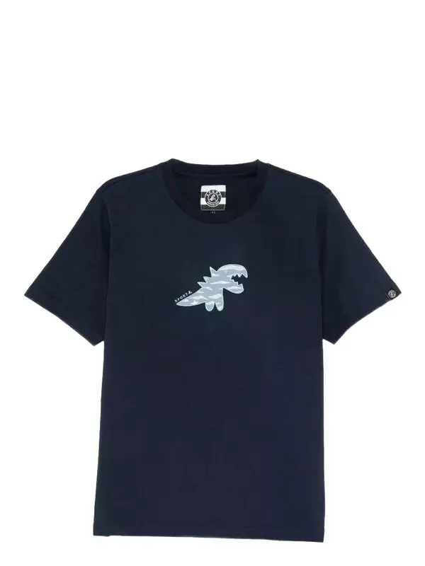 AGNES B. Star Wave Applique T-shirt - Blue