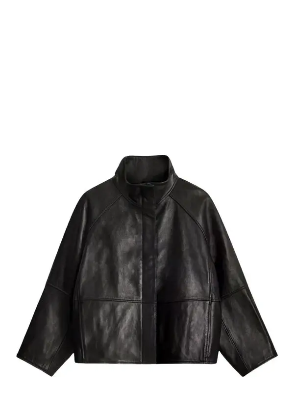 Soeur Gamma Leather Coat - Black