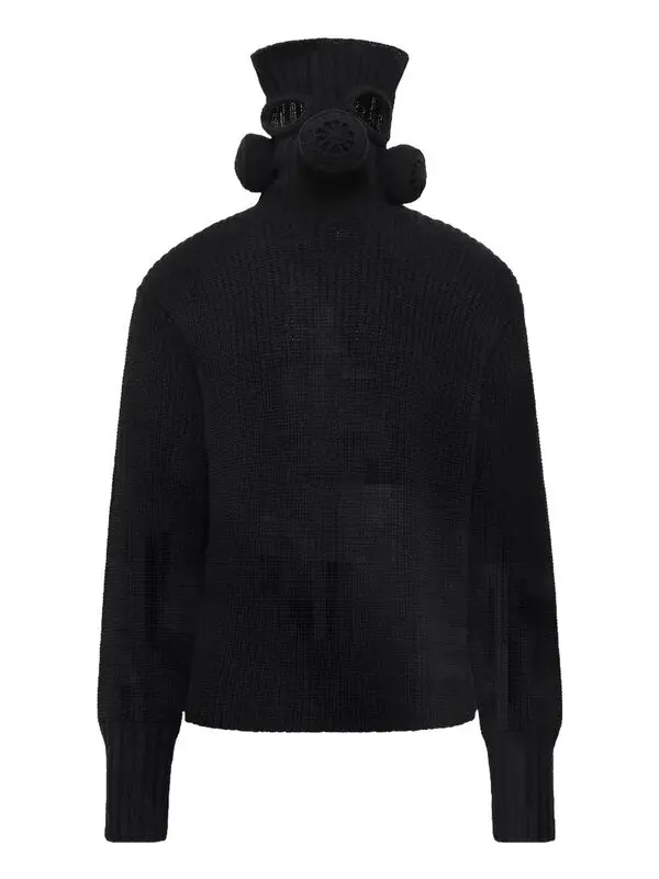 DOUBLET Gas-mask-motif Sweater - Black