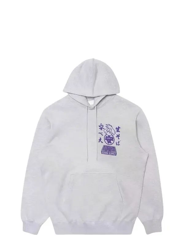 Edwin Sora Yasube Graphic-print Hoodie - Grey