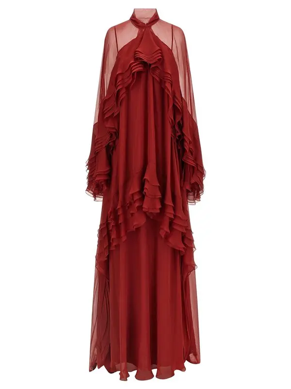 Alberta Ferretti Ruffle Dress - Multicolor