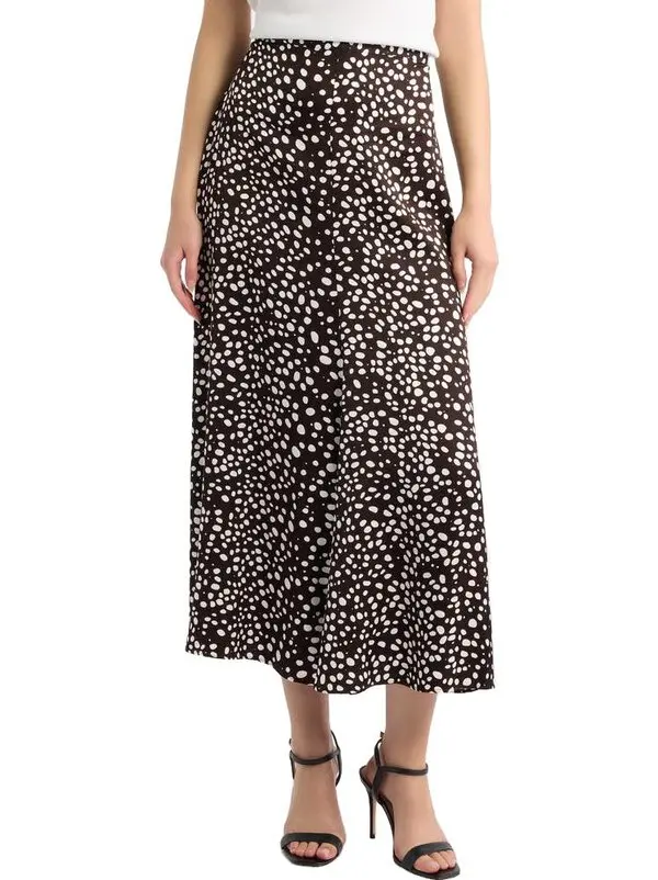 BOSS Dot Print A-line Skirt - Mole Dot