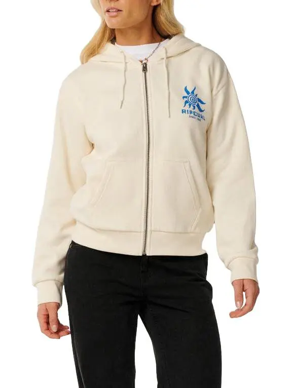 Rip Curl Paraiso Graphic Full Zip Hoodie - Bone