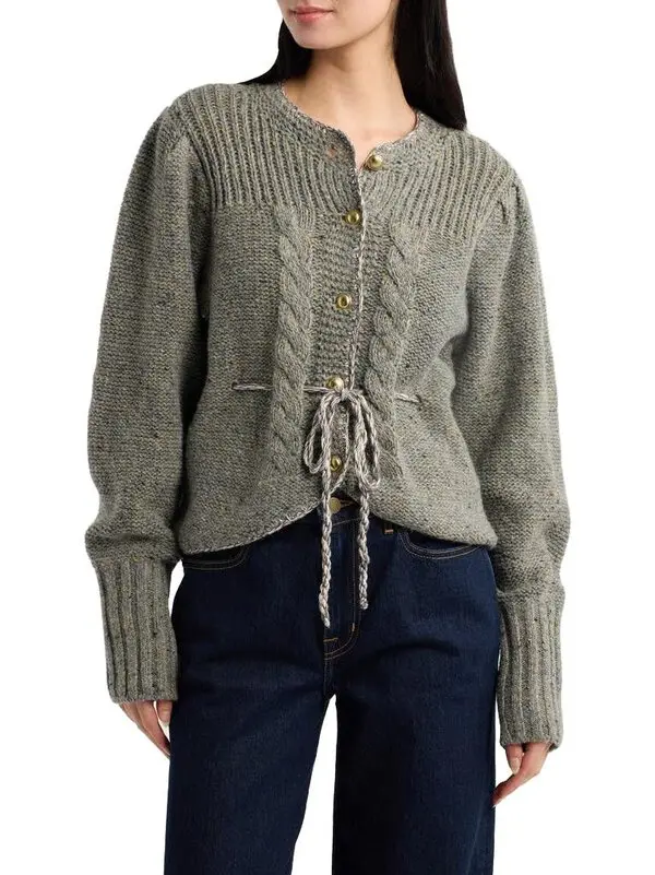 Love The Label Victorian Cardigan - Ash