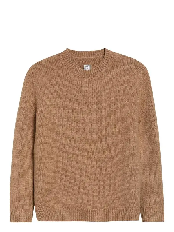 TOTEME Crewneck Came Hair Sweater - Camel