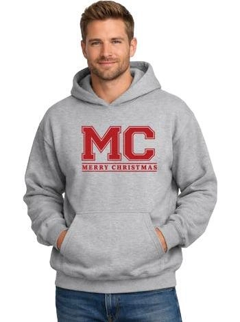 SIMPLY SAGE MARKET Merry Christmas Initials Hoodie - Graphite