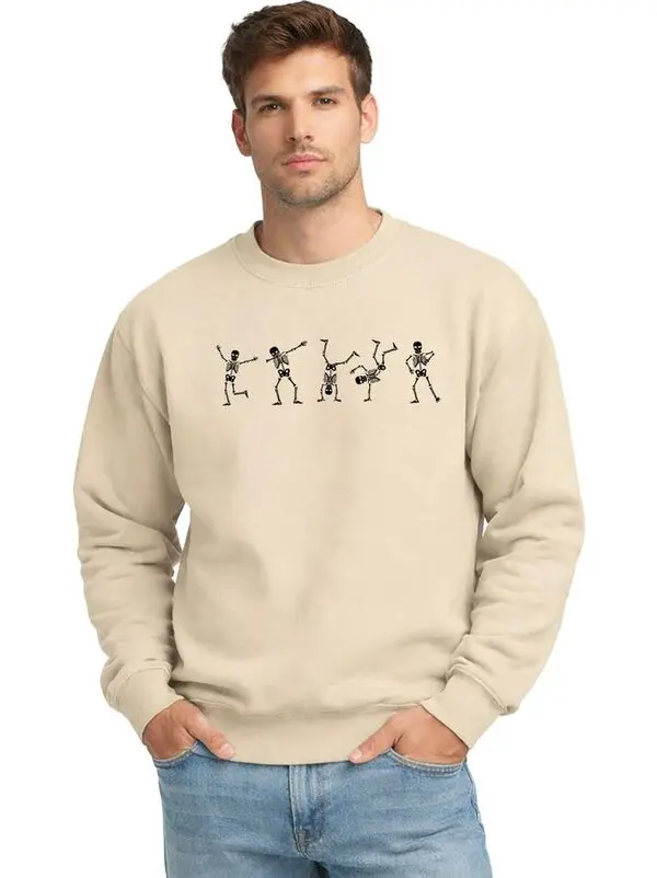 SIMPLY SAGE MARKET Dancing Skeleton Sweatshirt - Dust