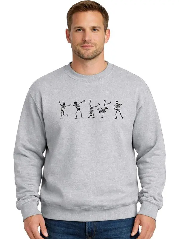 SIMPLY SAGE MARKET Dancing Skeleton Sweatshirt - Graphite