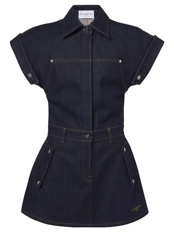 Givenchy Denim Shirt Dress - Blue