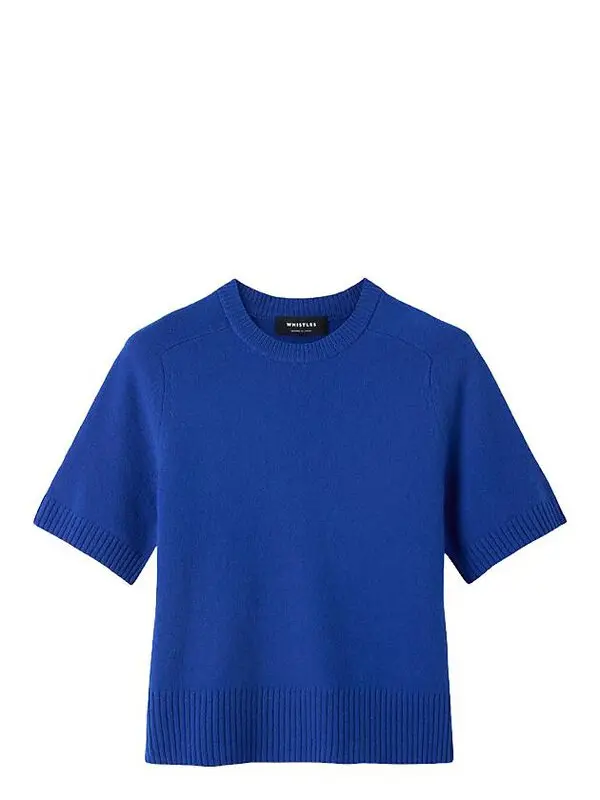 Whistles Regular-fit Wool Knit T-shirt - Blue