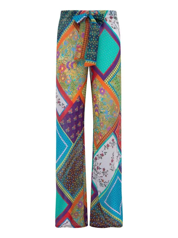 SIEDRES Manoce Patchwork-print Pants - Multi