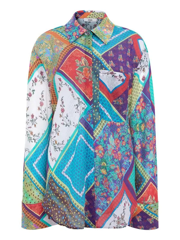 SIEDRES Lou Patchwork-print Shirt - Multi