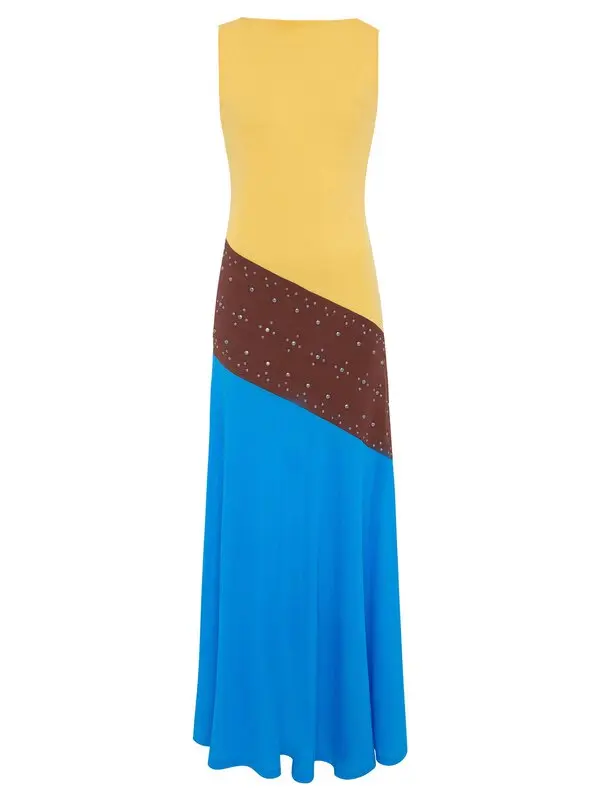 SIEDRES Fens Color-block Midi Dress - Multi
