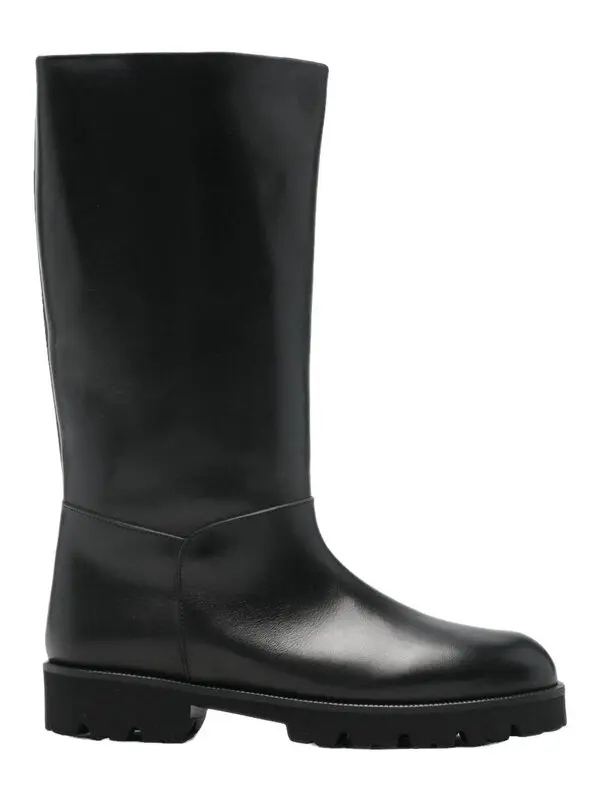 Dear Frances Loch Leather Boots - Black