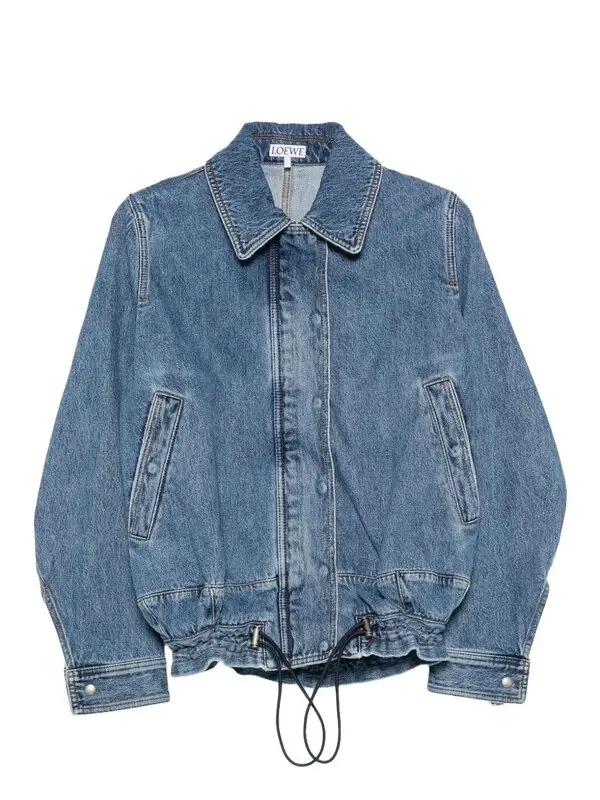 Loewe Drawstring Denim Jacket - Blue