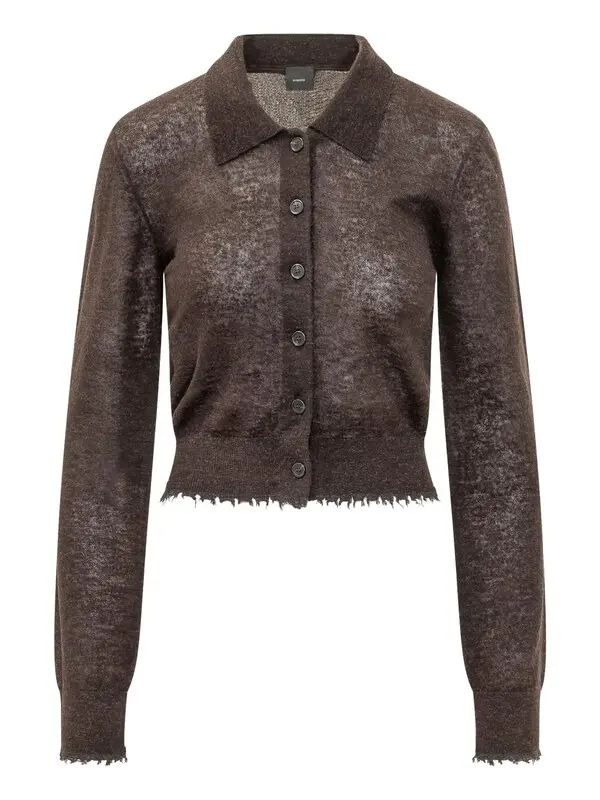 Pinko Madrid Cardigan - Marrone Java