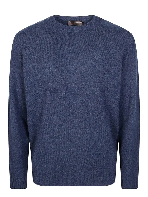 FILIPPO DE LAURENTIIS 90/10 Wool Cashmere Finezza 7 Sweater - Blu
