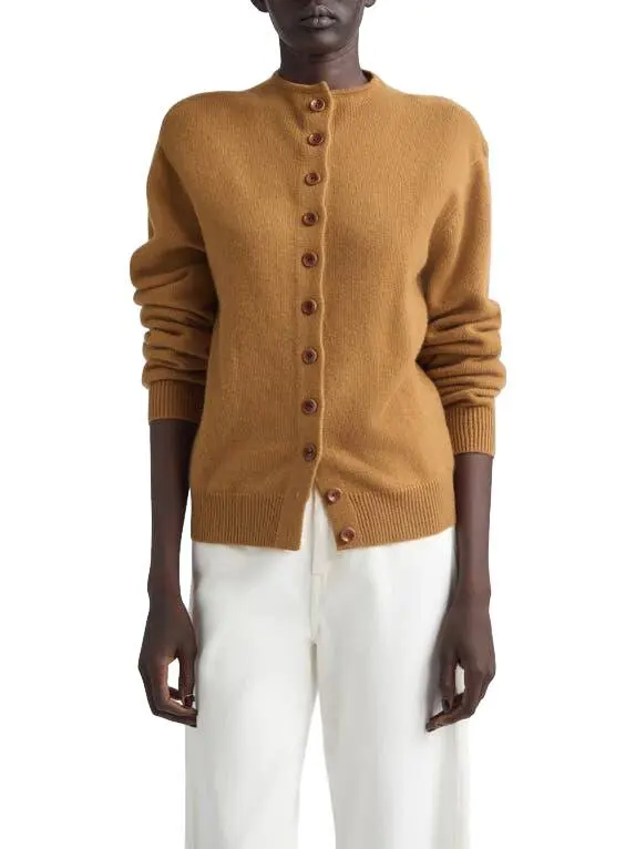 LEMAIRE Reversible Buttoned Cashmere Sweater - Cumin