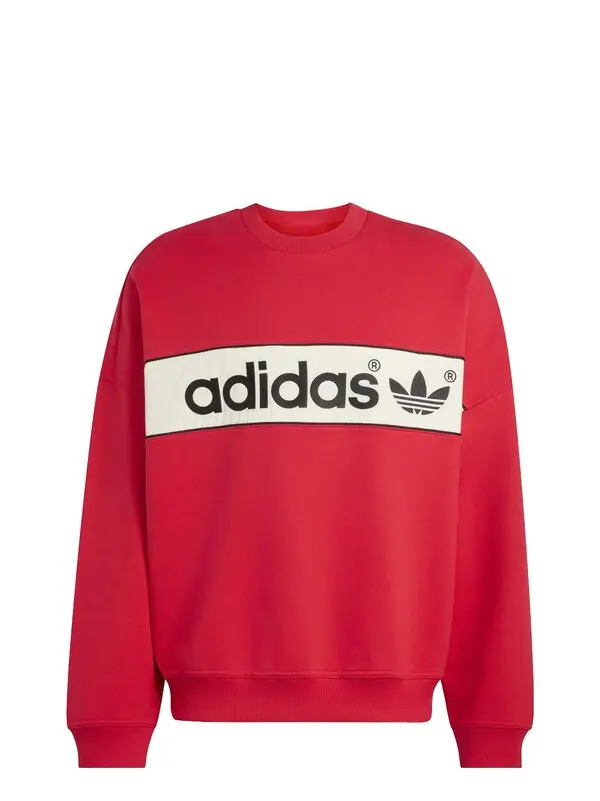 Adidas Graphic Logo Block Sweatshirt - Pure Ruby