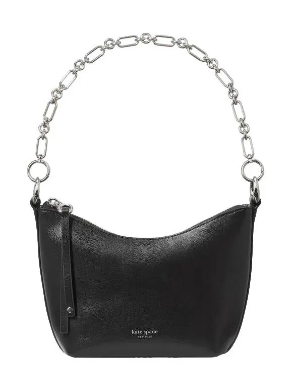 Kate Spade New York Mini Halo Smooth Leather Chain Shoulder Bag - Black
