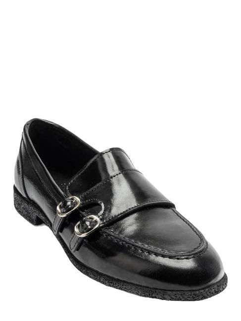 FOREVER & ALWAYS SHOES Daly Leather Buckle Loafer - Black Patent