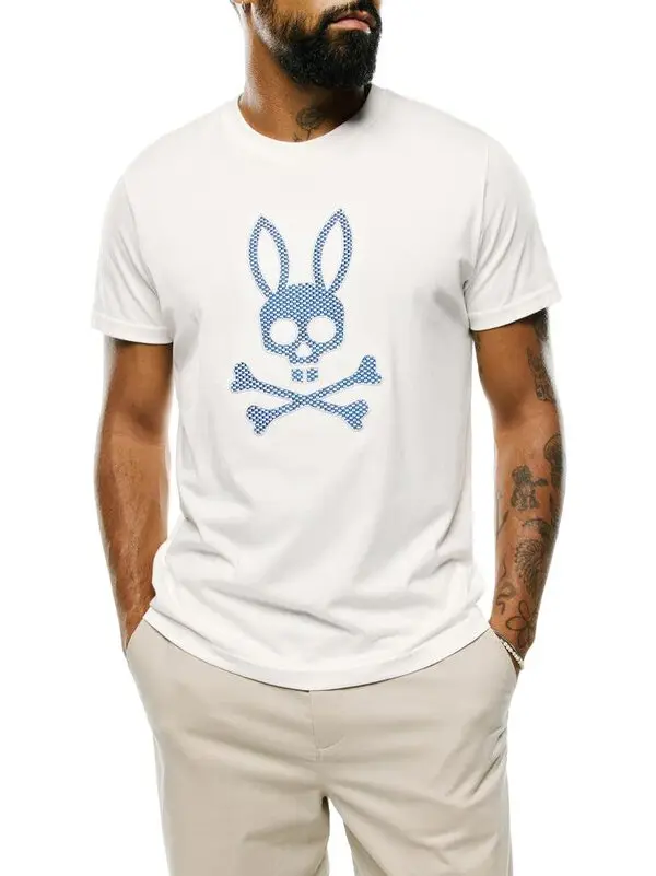 Psycho Bunny Stan Embroidered Pima Cotton T-shirt - Ecru