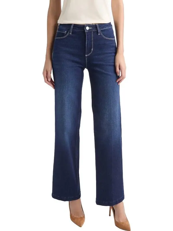 L'Agence Scottie High Waist Wide Leg Jeans - Robles