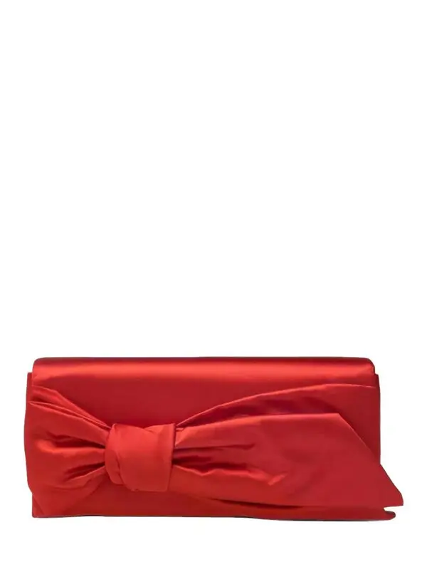 Carolina Herrera Karlita Bow-detail Clutch Bag - Red