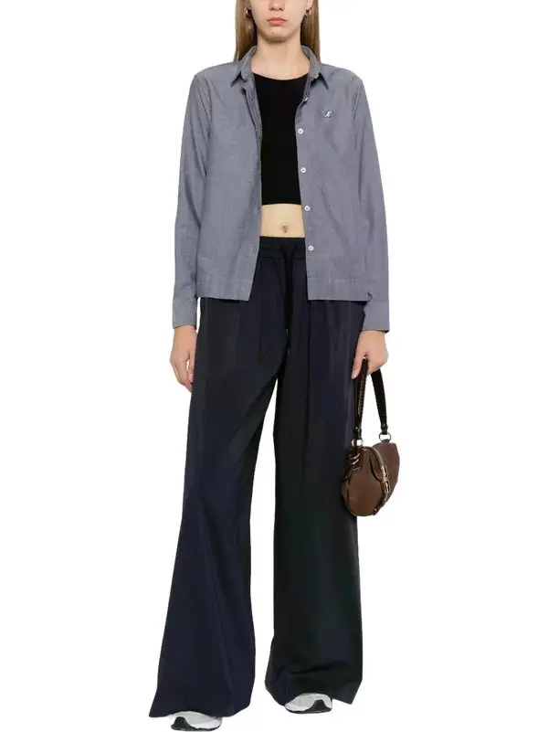AGNES B. Logo-embroidered Shirt - Grey