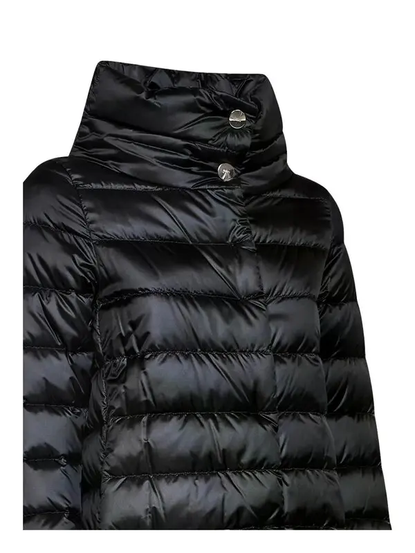 Herno Amelia Quilted Funnel-neck Coat - Black