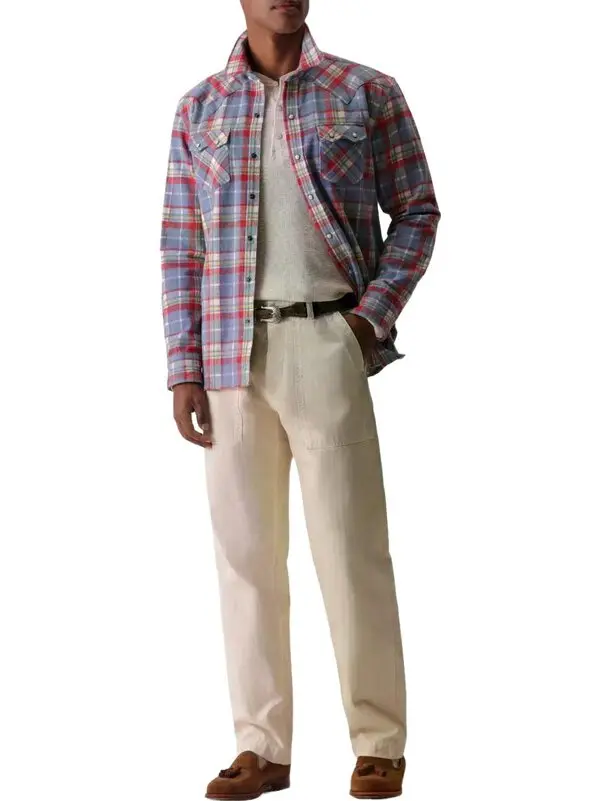 FORTELA Josh Checked Cotton Shirt - Blue