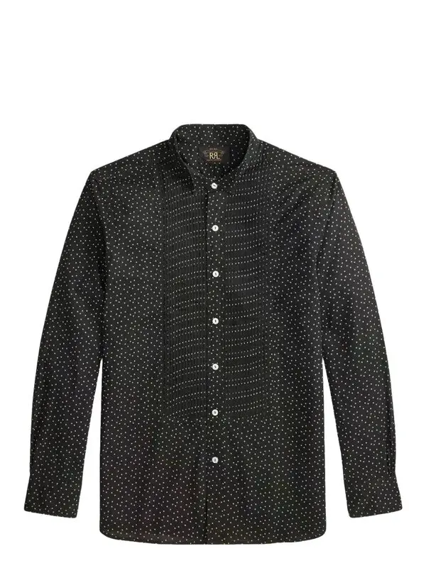 Ralph Lauren Star-print Pleated Shirt - Black