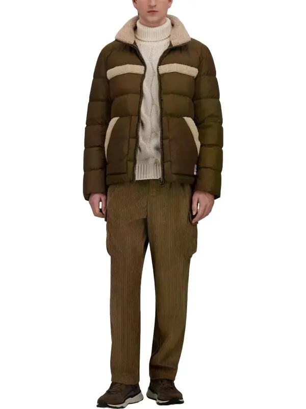 Herno Fleece-trimmed Quilted Jacket - Brown