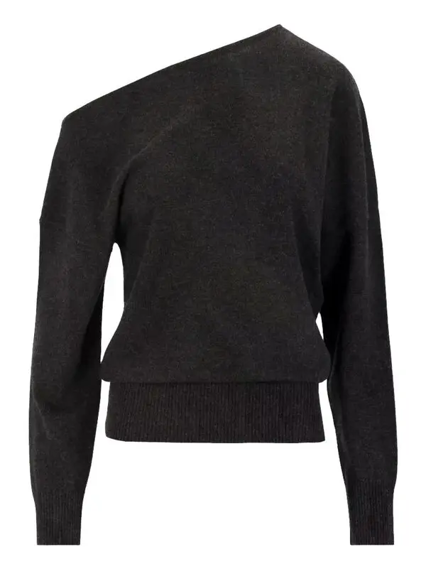Arch4 Wiki Asymmetric One-shoulder Sweater - Grey