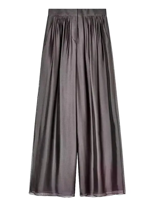 Giorgio Armani Pleated Palazzo Pants - Grey