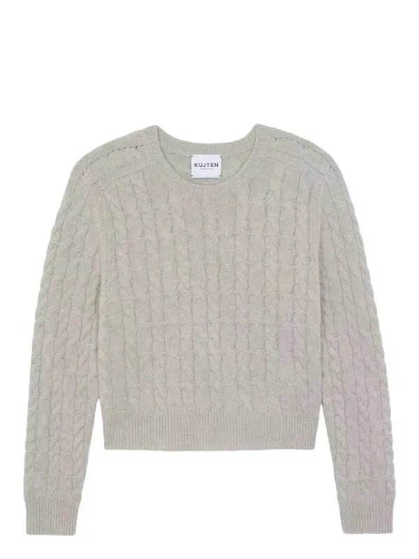 KUJTEN Caroline Cable Oat Sweater - Neutrals