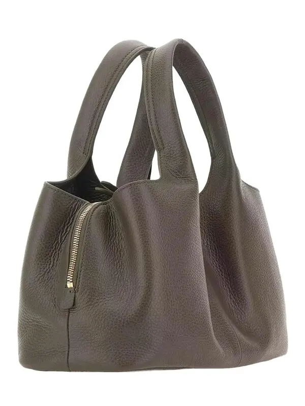 COCCINELLE Nell Medium Tumbled Leather Tote Bag - Green