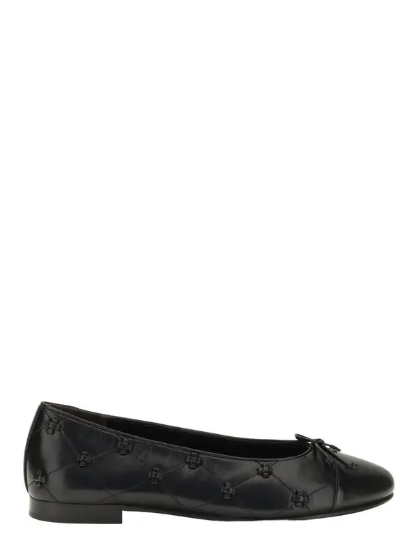 Tory Burch Bunny Knot Pointed Ballerinas - Black