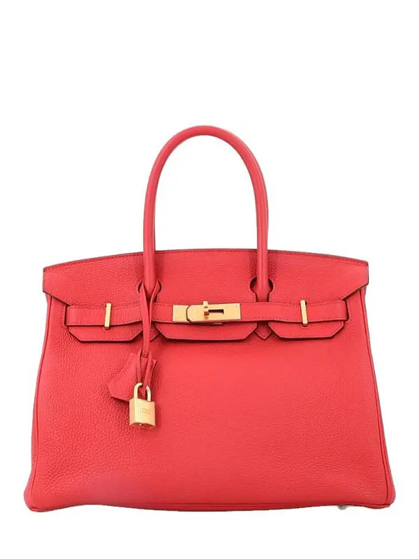 Hermès Birkin 30 Togo Leather Satchel With Gold Hardware - Geranium