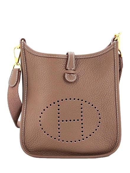 Hermès Evelyne Iii Clemence Leather Crossbody Bag - Gray