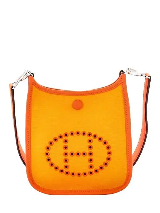 Hermès Neo Evelyne Canvas & Leather Crossbody - Orange